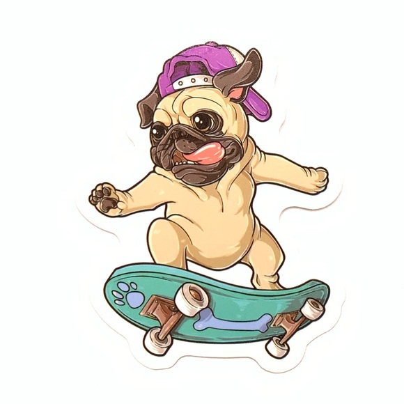 Accessories | Pug Vinyl Sticker | Poshmark